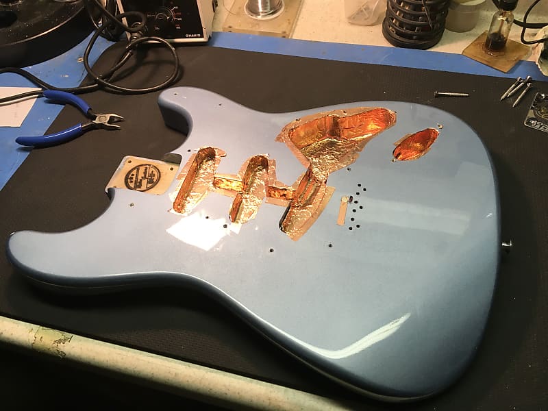 Strat Hard Tail Body by Retro Guitars 2021 - Sonic Blue | Reverb