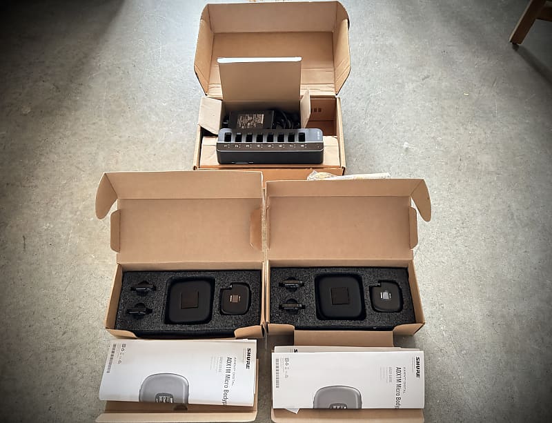 Shure Axient ADX1M Transmitters + SBC840 8 bay network | Reverb
