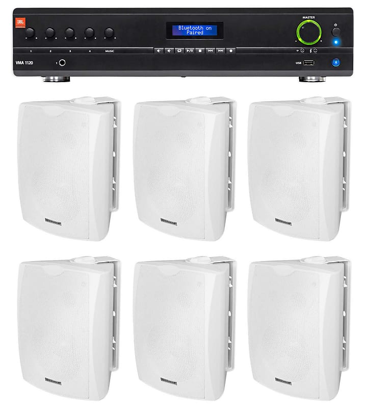 JBL VMA1120 Commercial/Restaurant 70v Amplifier+(6) 6.5" | Reverb