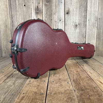 Calton Case OM/000 Case 2022 Black with Burgundy | Reverb