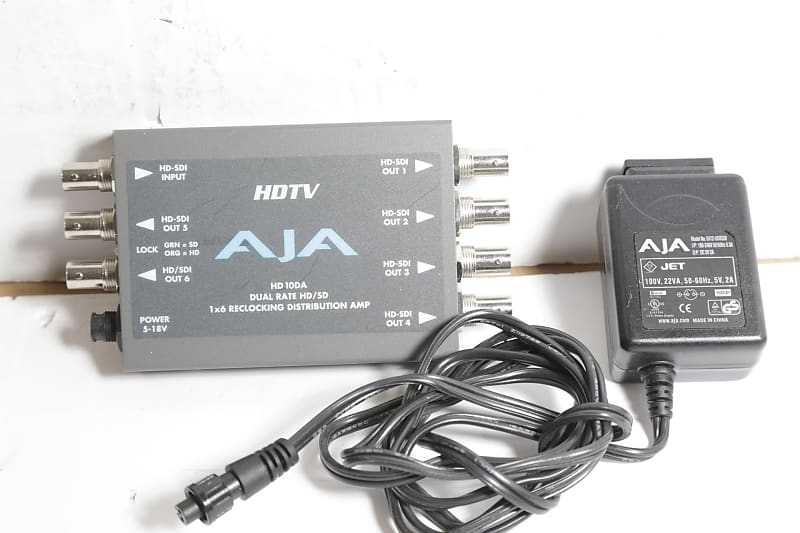 AJA HD-10DA Dual Rate HD / SD SDI 1x6 Reclocking Distribution | Reverb