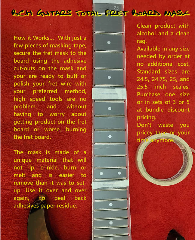 BCH TOTAL FRET MASK FRET POLISHING TOOL BCH TOTAL FRETMASK | Reverb BCH TOTAL FRET MASK FRET POLISHING TOOL BCH TOTAL FRETMASK | Reverb