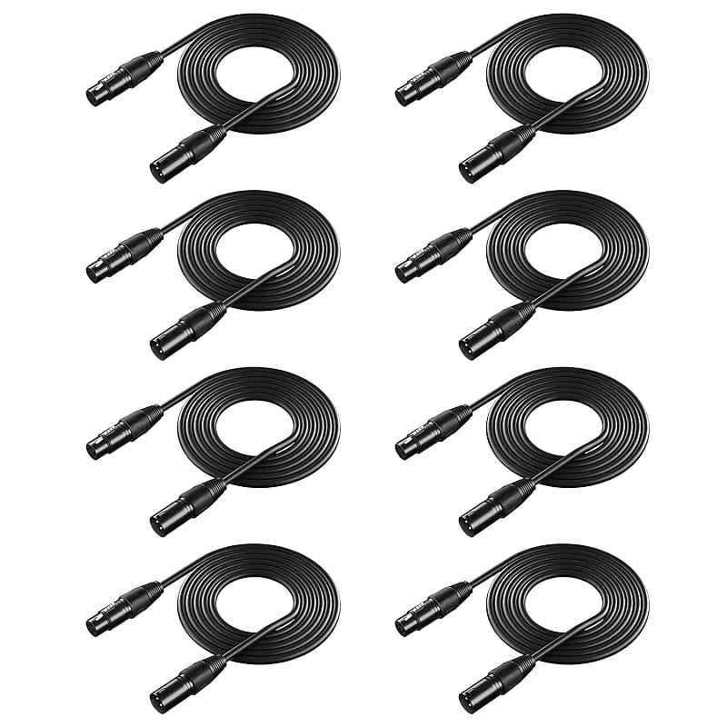 8 Pack 6.5 Feet/2 Meters Xlr Stage Light Cable Wires With 3 | Reverb