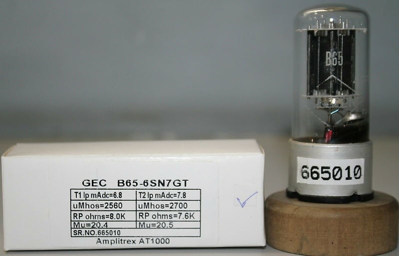 B65 6SN7GT GEC Metal Base Made in England Amplitrex AT1000 | Reverb