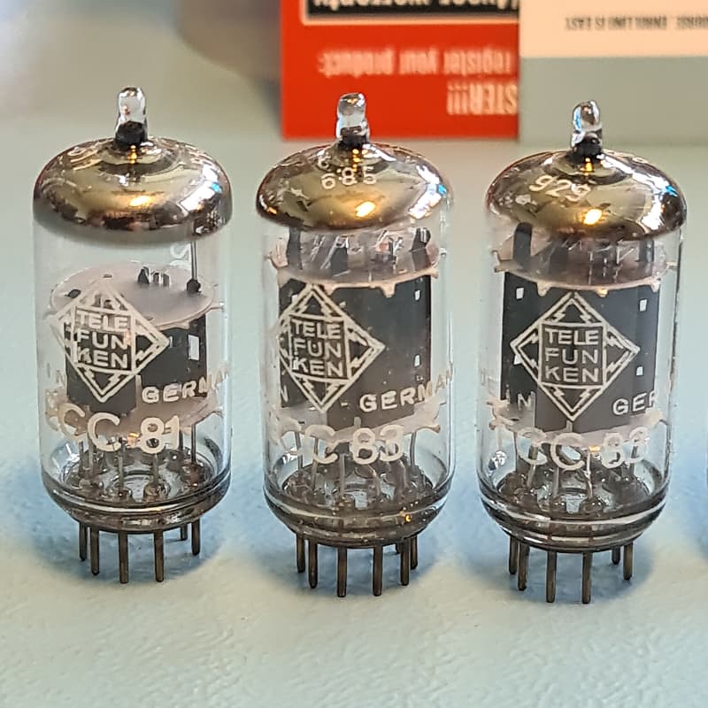Vintage1964 NOS Telefunken 2x ECC83/12AX7 and 1x ECC81/12AT7, | Reverb
