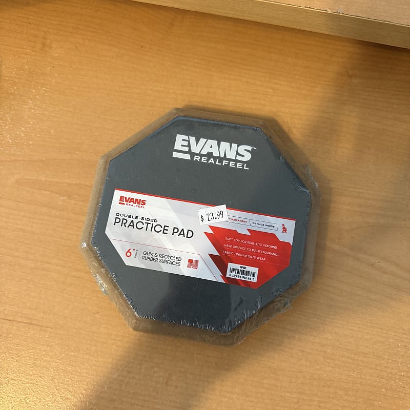 Evans RF6D RealFeel 2-Sided Practice Pad - 6" | Reverb