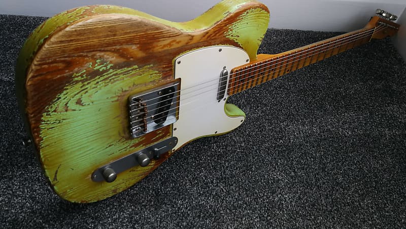 Vtt Relics Tele 50's - Surf Green over butterscotch | Reverb UK