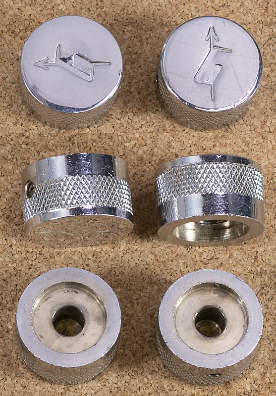 Gretsch G logo Arrow knobs 2 each 1960's - Chrome | Reverb