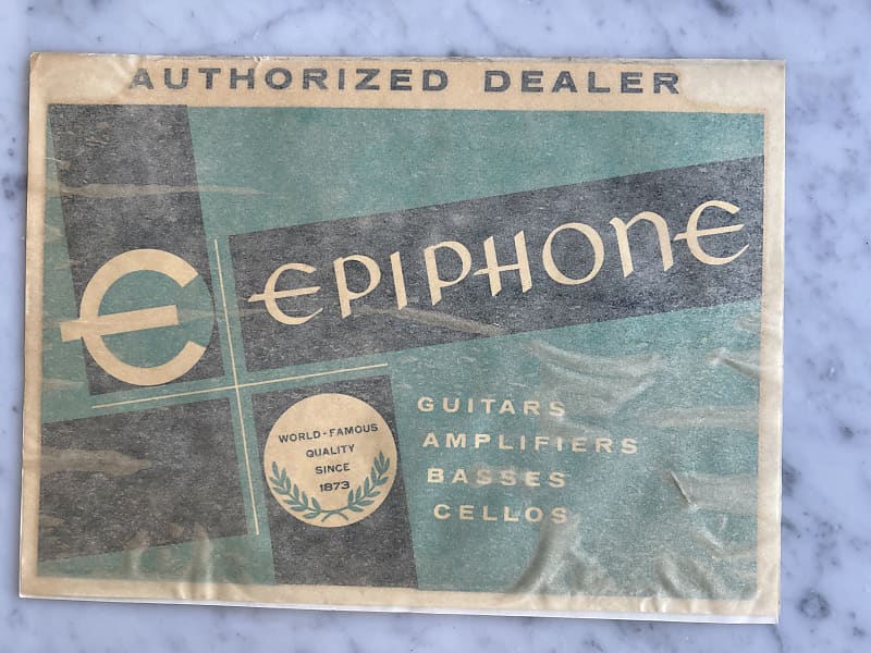 Early 1960’s Epiphone Authorized Dealer Sticker Rare | Reverb UK