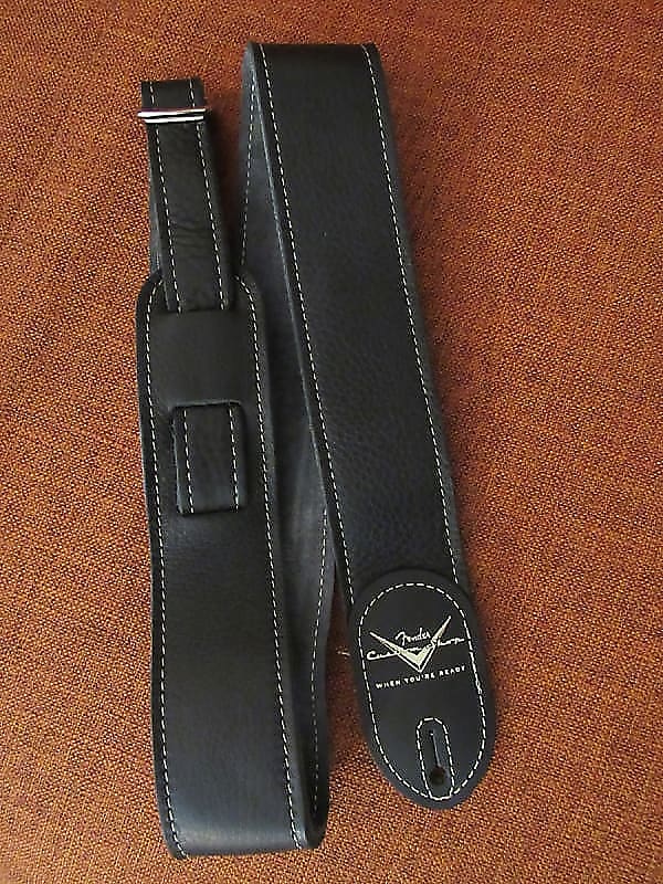 Fender Custom Shop Guitar/Bass Strap 2021 - Black NEW | Reverb