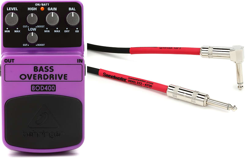 Behringer BOD400 Bass Overdrive Pedal Bundle with Pro Co | Reverb