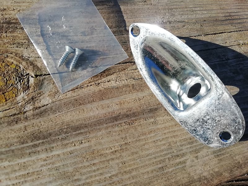 Jack Plate Gotoh Stratocaster Chrome Relic | Reverb