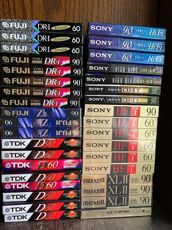 NOS Vintage Blank Brand New Sealed in TDK , Maxell , Sony , | Reverb
