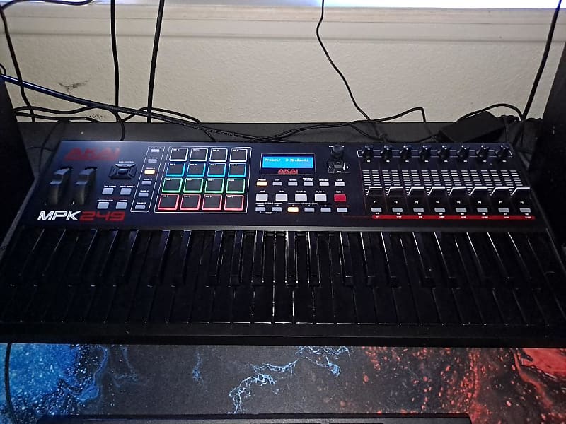 Akai MPK249 Black on Black USB/iOS 49-Key MIDI Controller | Reverb