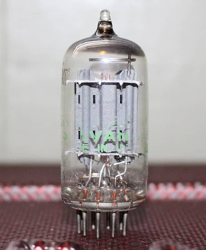 SYLVANIA JHS (JAN) 12AX7 LONG PLATE HALO GETTER COPR GRID | Reverb