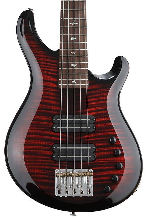 PRS Grainger 5-string Bass Guitar - Fire Smokeburst 10-Top | Reverb