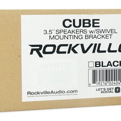 (4) Rockville Cube 3.5" 30w RMS Black Home Theater Wall | Reverb