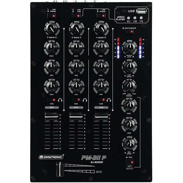 OMNITRONIC PM-311P DJ-Mixer mit Player | Reverb