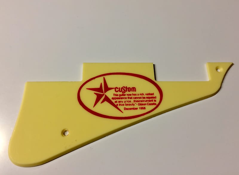 Gibson Chibson Les Paul Style Pickguard Cream Creme | Reverb