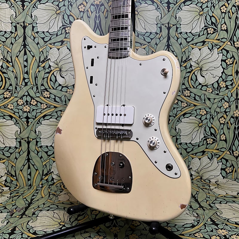 Custom Aluminum Jazzcaster Aged Olympic White | Reverb