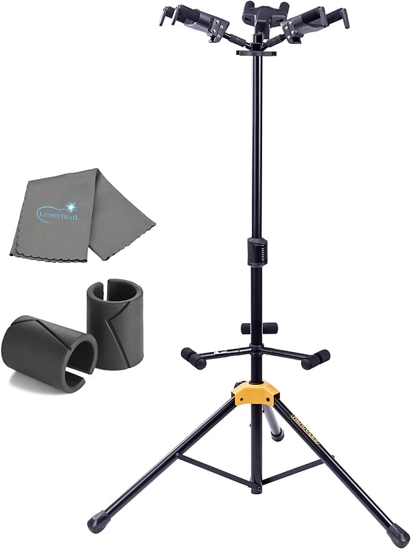 Hercules GS432B PLUS Triple Guitar Stand, Auto Grip System, | Reverb