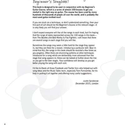 JustinGuitar Beginner's Songbook - 100 Classic Songs | Reverb