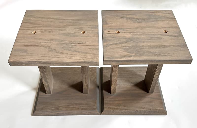 Studio Monitor Speaker Stands Custom Pair Wood Wooden Desktop | Reverb
