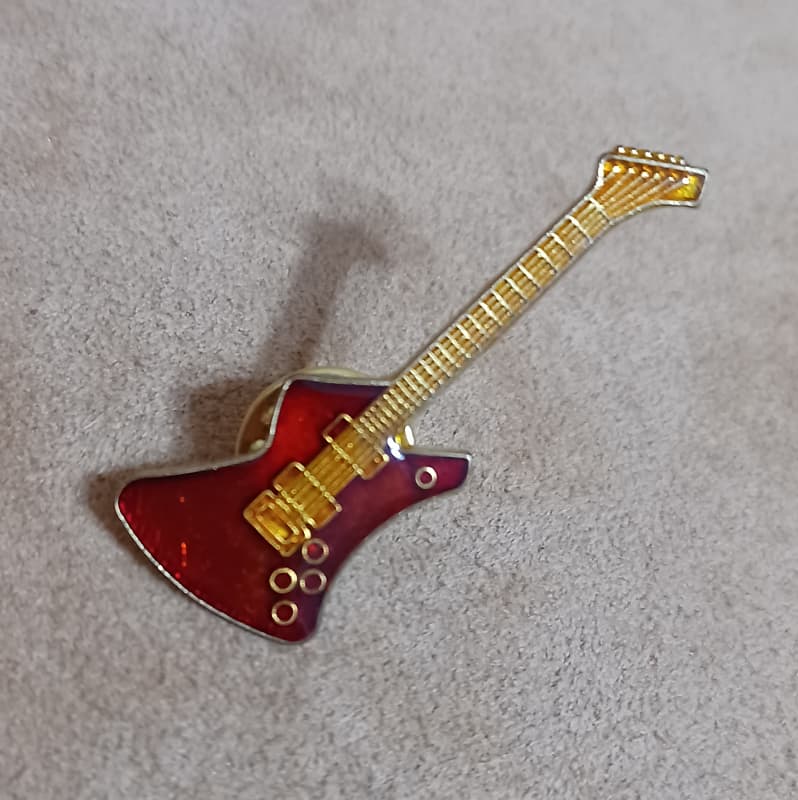 Cherry Red Washburn A-20 Guitar Enamel Cloisonne Lapel | Reverb Canada