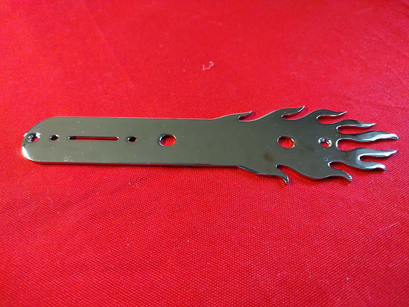Custom "Hotrod" Flame Telecaster Control Plate, Chrome | Reverb
