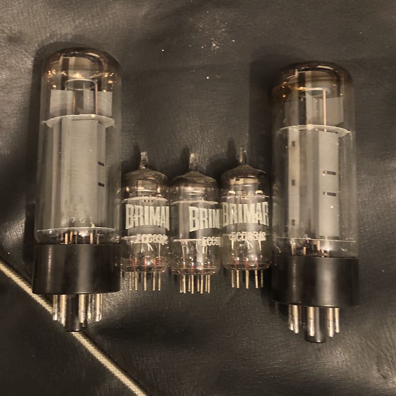 Vintage Mullard and Brimar Marshall Jmp 50w valve set EL34 | Reverb