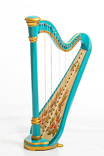 Iris Harp 21 strings (A4-G1) turquoise Resonance Harps | Reverb