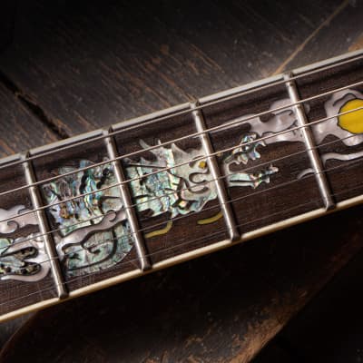 Jay Turser 220D Serpent TE Dragon Inlay Flamed Les Paul Style | Reverb