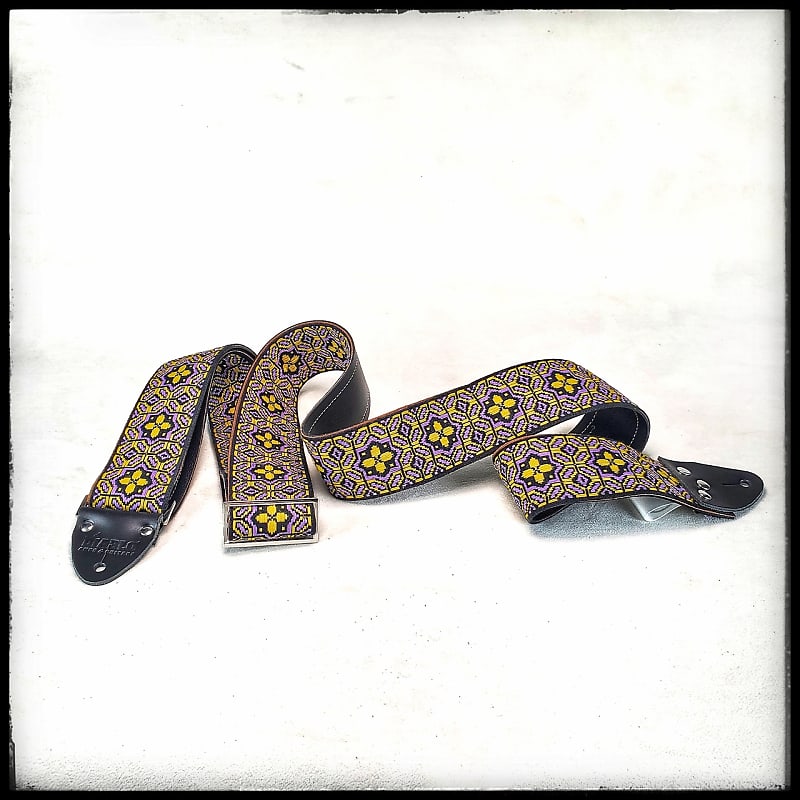 Toms Vintage Gold 'Octa star' Guitar/Bass Hippie Strap | Reverb