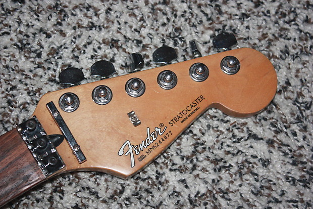 1996 Fender Stratocaster guitar neck locking nut rosewood | Reverb