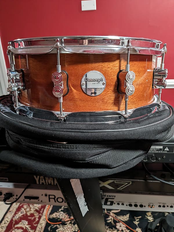 PDP Concept Maple Snare drum W/Case - Honey Mahogany | Reverb