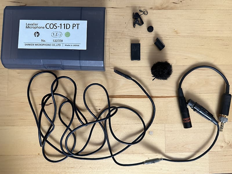 Sanken COS-11D PT - Black Lavalier Microphone - (TA5F with | Reverb