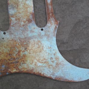 Rusted Relic Strat Skyblue / Rust, HSS 2mm thick steel | Reverb Canada