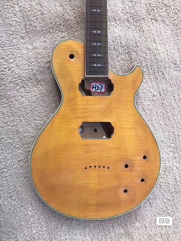 Les Paul LP Style Guitar Unfinished Tiger Maple Top Body with | Reverb