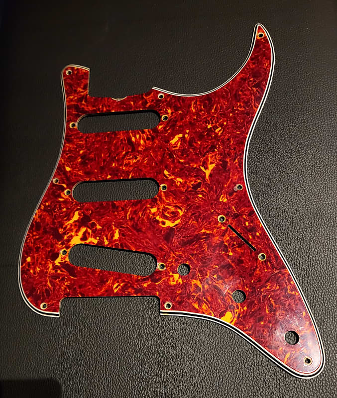 Custom Red Tortoise Shell Pickguard for Strat (1989) - Light | Reverb