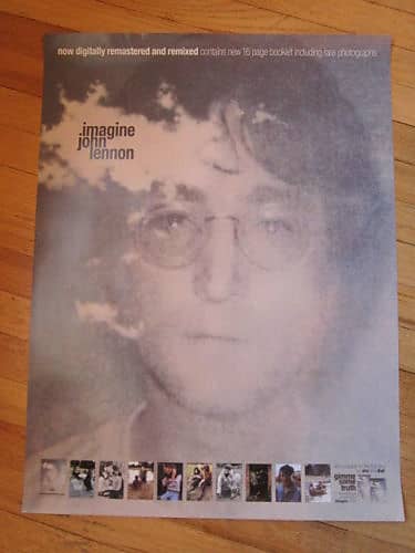 John Lennon Imagine NEW 2000 Promo Poster - beatles imagine | Reverb