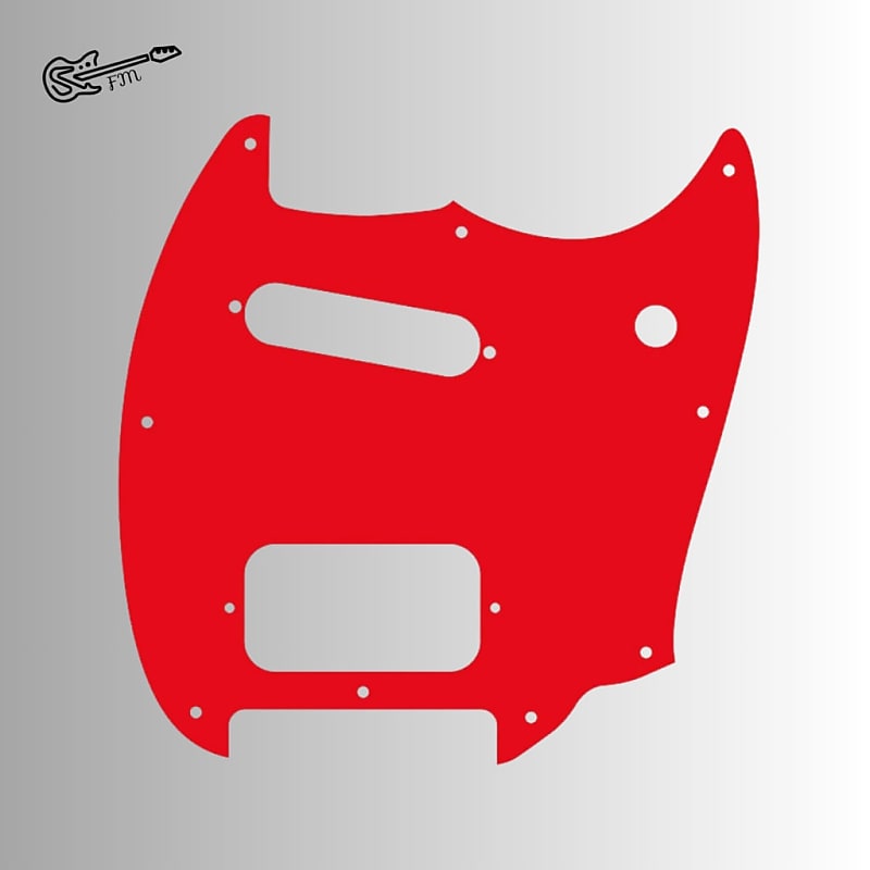 Red Squier Bullet Mustang HS Pickguard-Red | Reverb