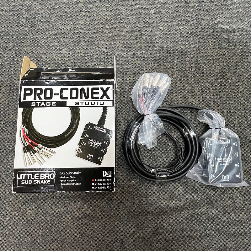 USED MINT Hosa SH-6X2-25 Little Bro' Sub Snake | Reverb