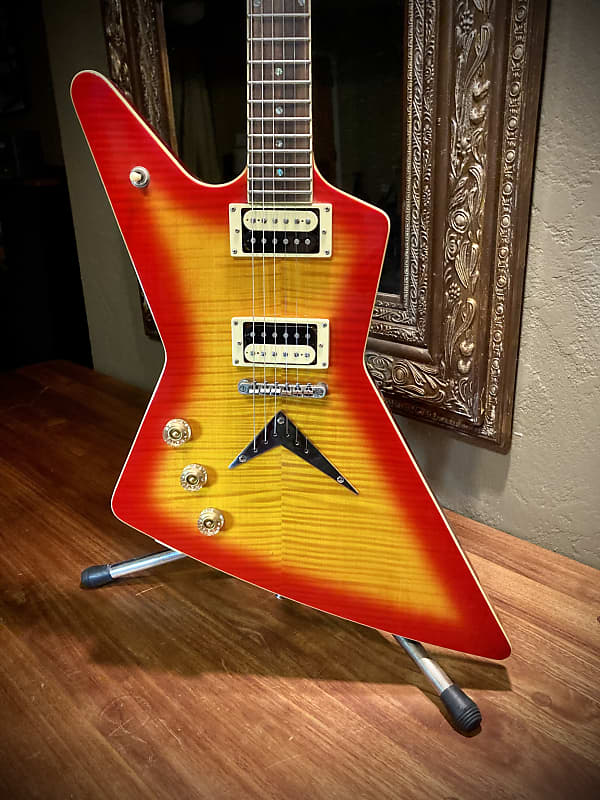 Dean '79 Series Z Explorer -Cherry Flame Top Sunburst-Lefty | Reverb