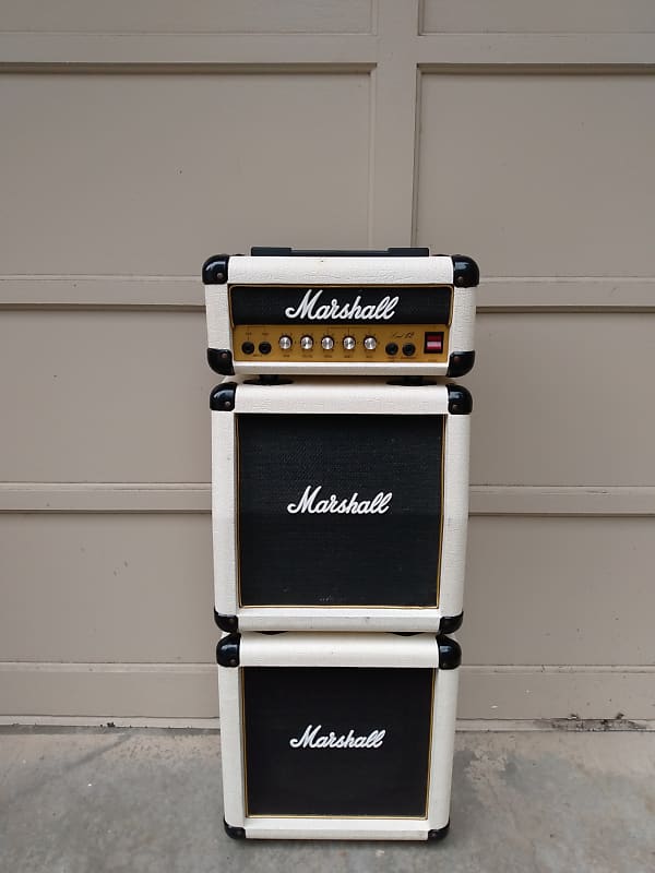 1989 Marshall Lead 12 3005 Mini Micro Full Stack Rare White | Reverb