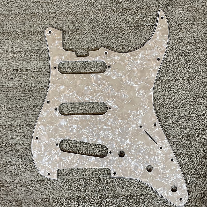 Fender Elite Stratocaster Pickguard Aged White Pearloid | Reverb
