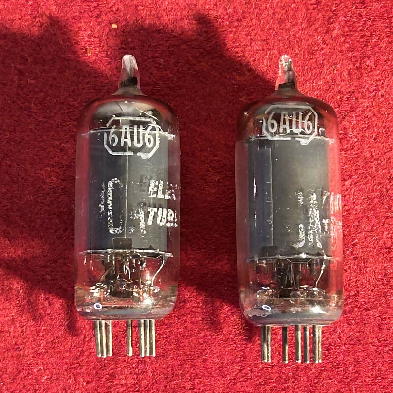 RCA 6AU6 Matching Pair Radio Electron Amplifier Vacuum Tubes | Reverb
