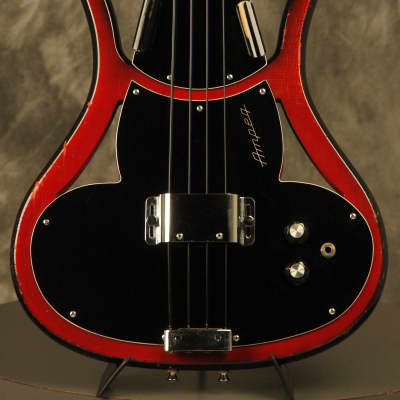 '67 Ampeg ASB-1 Scroll "DEVIL BASS" Cherry-Red restored by | Reverb