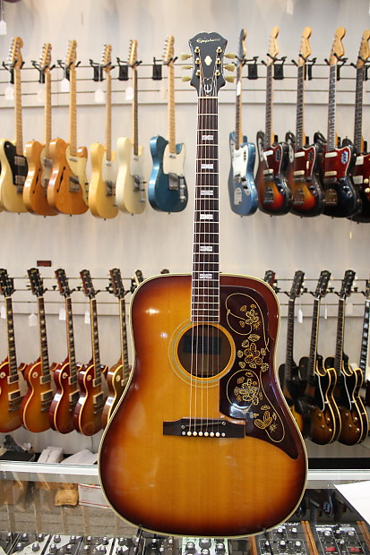 1964 Epiphone FT-110 Frontier Sunburst Acoustic Guitar Rope | Reverb