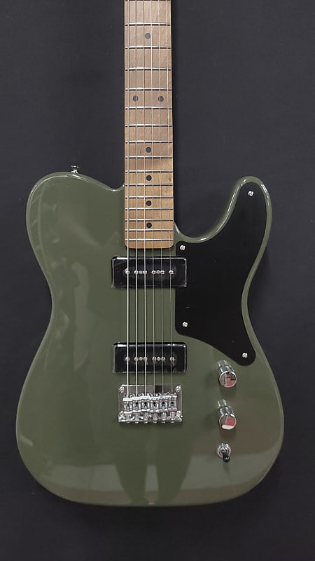 Custom Fender Squier Cabronita Telecaster Olive Green Roasted | Reverb