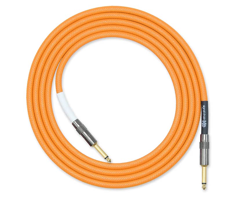 The Braided Instrument Cable | 10ft | Neon Orange | ST-ST | Reverb